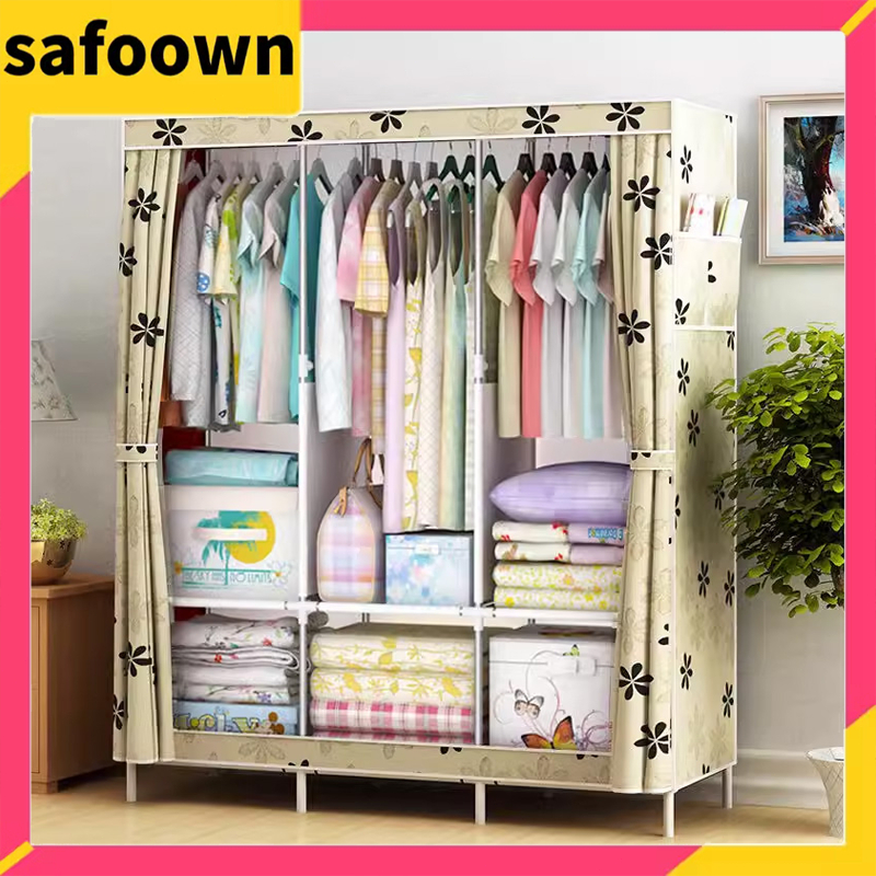 Zipper Wardrobe Cabinet Clothes Storage Heavy Duty lagayan ng damit ...