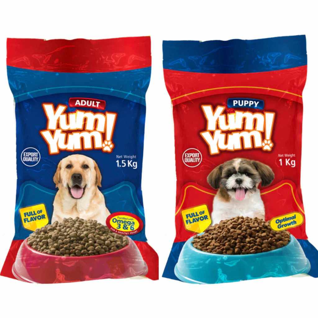 Yum Yum Dry Dog Food Adult & Puppy 1kg and 1.5kgs (Original Packaging ...