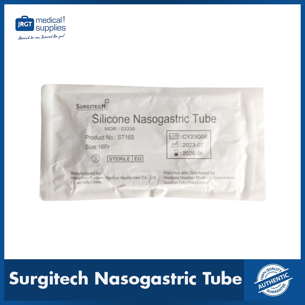 Surgitech Nasogastric Tube (NGT) | Sizes: 8, 10, 12, 14, 16, 18 ...