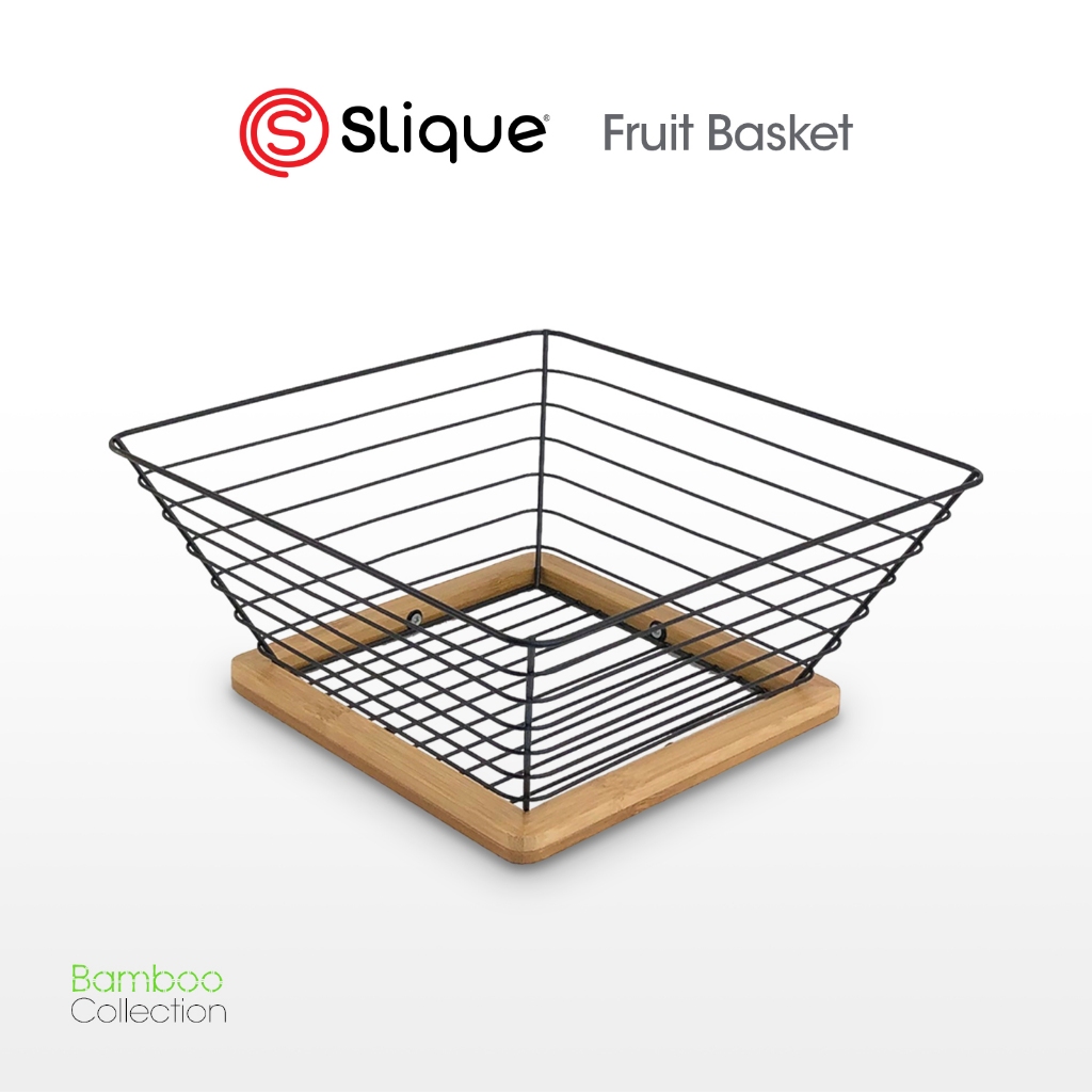 SLIQUE Premium Fruit Basket 25x25x10cm Serving Basket Vegetable Basket ...