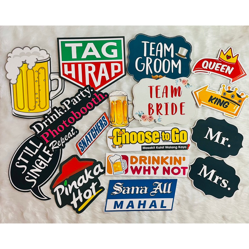 16pcs Photobooth Props 1.5mm or 3mm sintra | Shopee Philippines