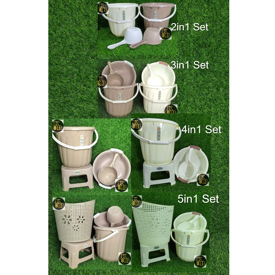 UNIGLOBAL/UNIK SET (2in1)(3in1) (4in1) (5in1) BASIN/ LAUNDRY BASKET ...