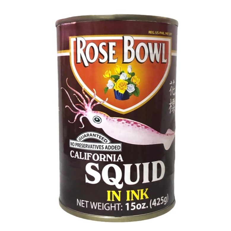 Rose Bowl California Squid In Ink - Calamares In Ink - Pusit - Imported ...