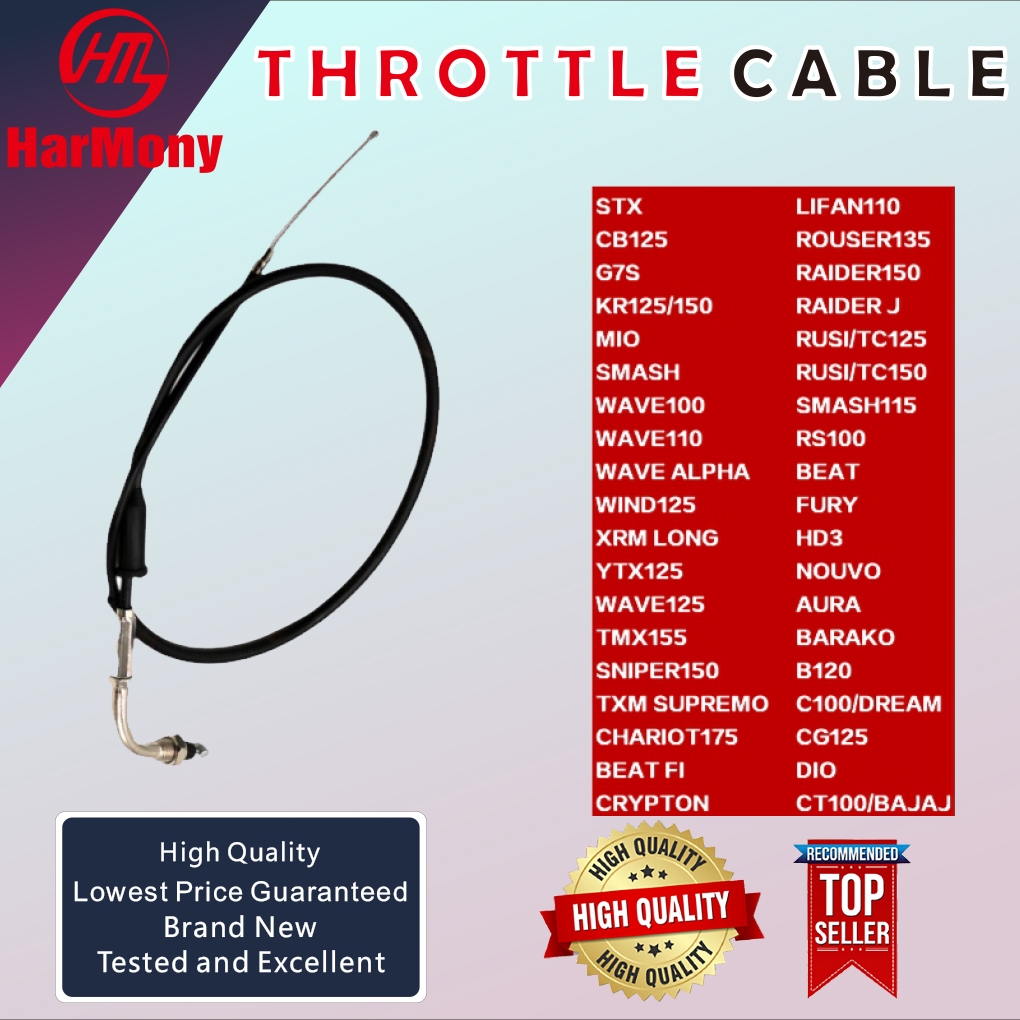 MOTORCYCLE THROTTLE CABLE DREAM / TMX / WAVE110 / CT100 / CT100NEW ...