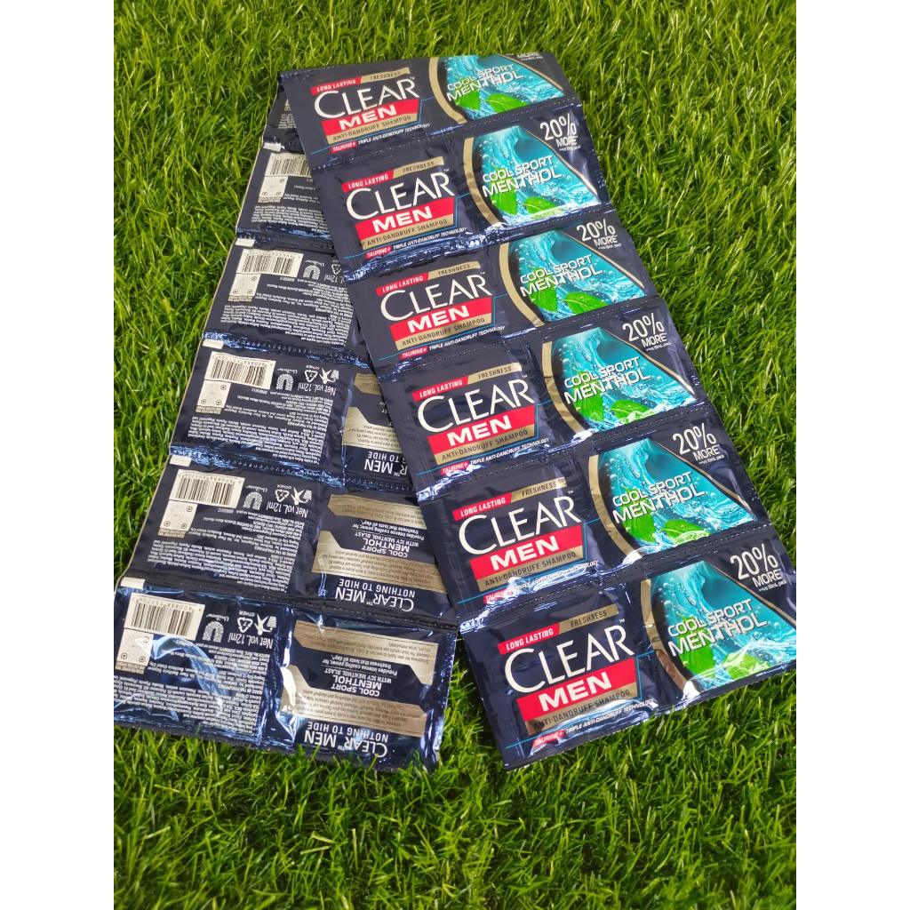 Clear Men Anti-dandruff Shampoo-Cool Sport Menthol 12ml x 12 sachet(1 dozen) | Shopee Philippines