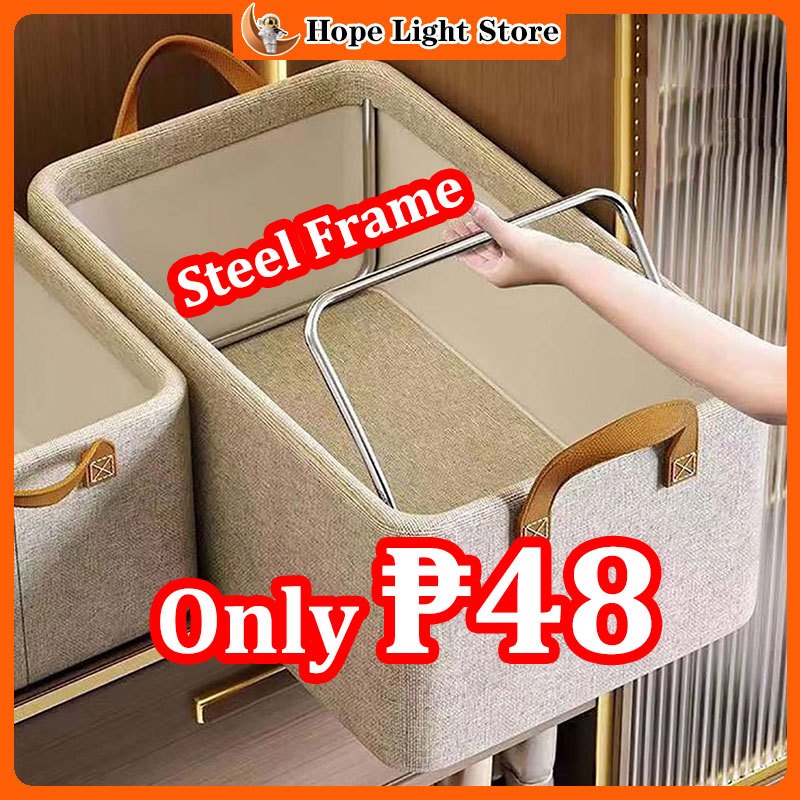 Large Foldable Iron Rack Clothes Dress Storage Box Waterproof Wear ...