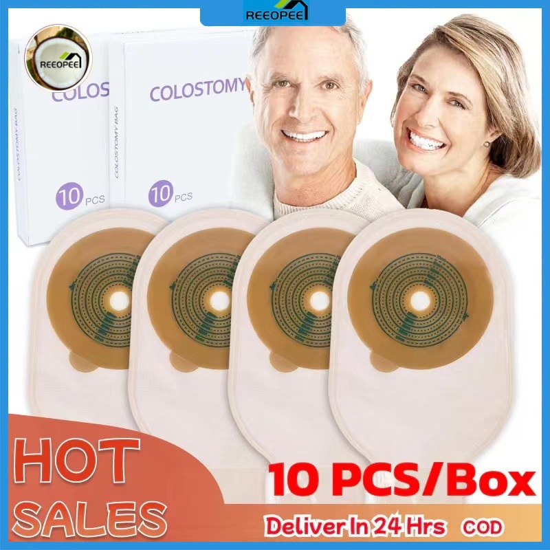 COD 10pcs Colostomy Bags,One-piece system Ostomy Pouch, for stoma size ...