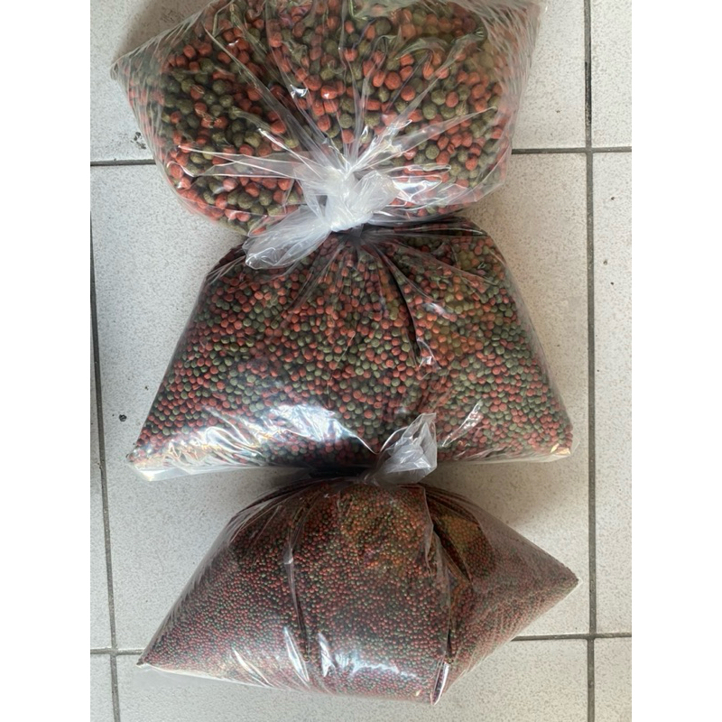 Floating pellet 1kilogram 500grams small medium large pellets red green ...