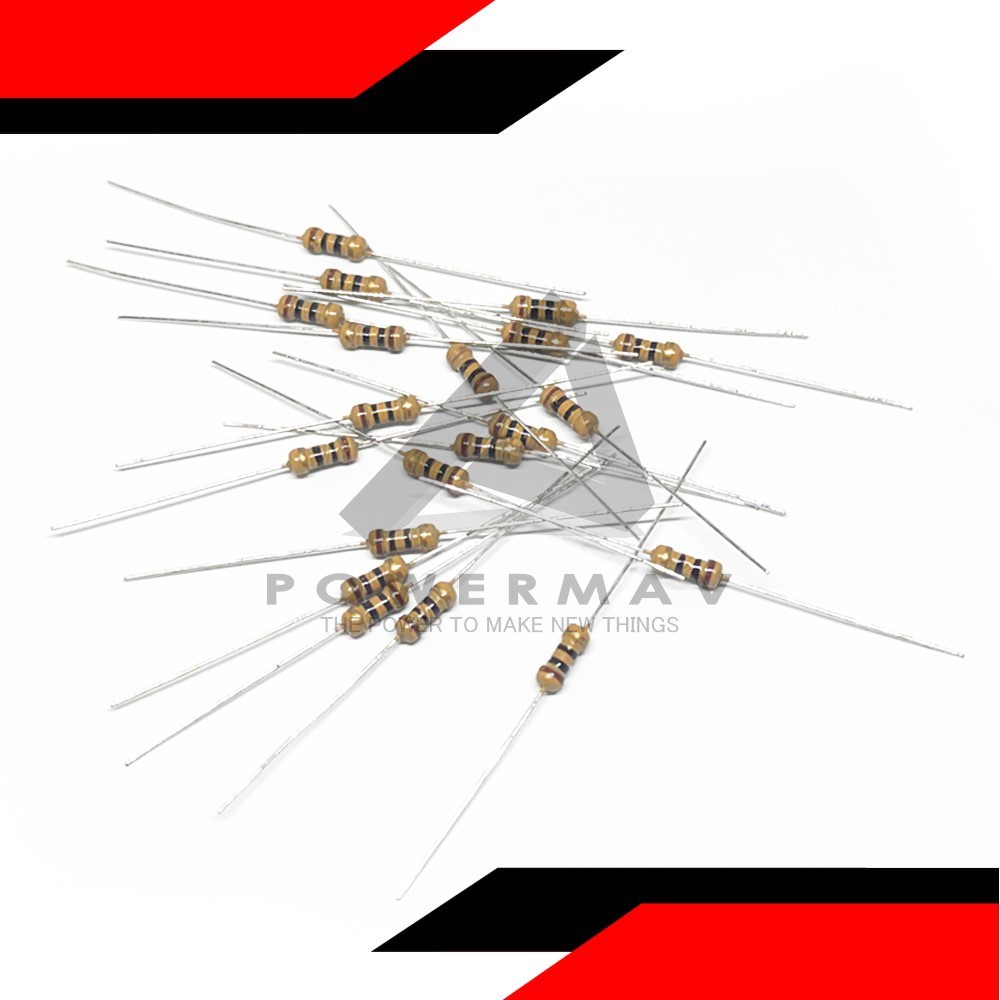 20pcs 10 ohms resistor 4 band 1/4w carbon film taiwan original 5% 0.25w ...