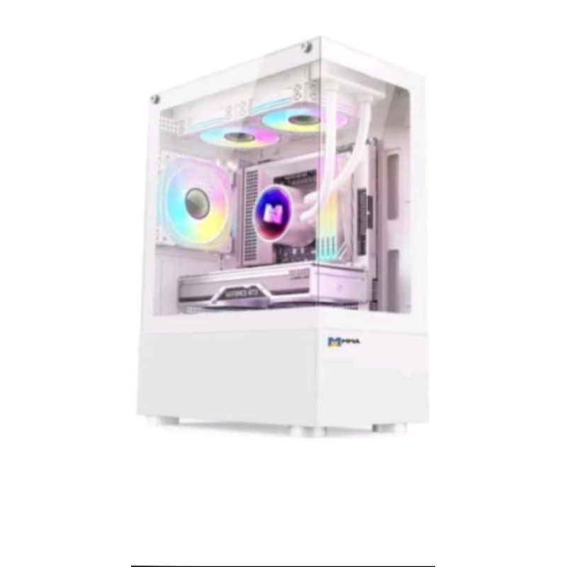MMa SR-89 Tempered Glass Pc Gaming Case White | Shopee Philippines