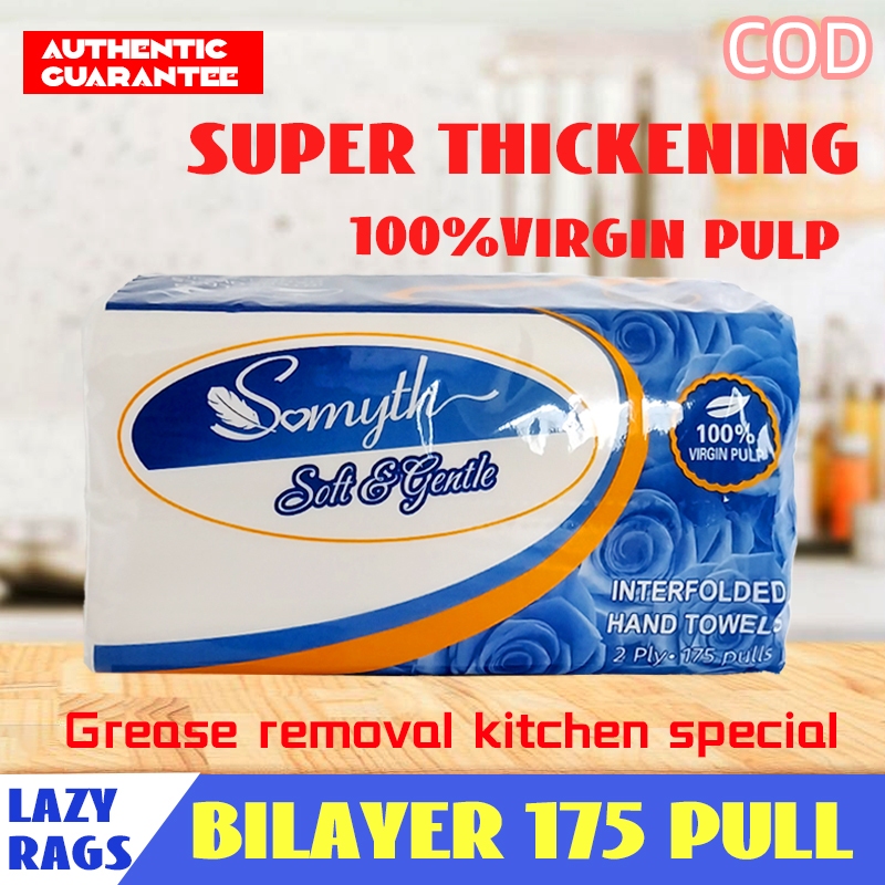 【COD】2-ply SOMYTH Interfolded Hand Towels/kitchen towel 175 pulls 100% ...