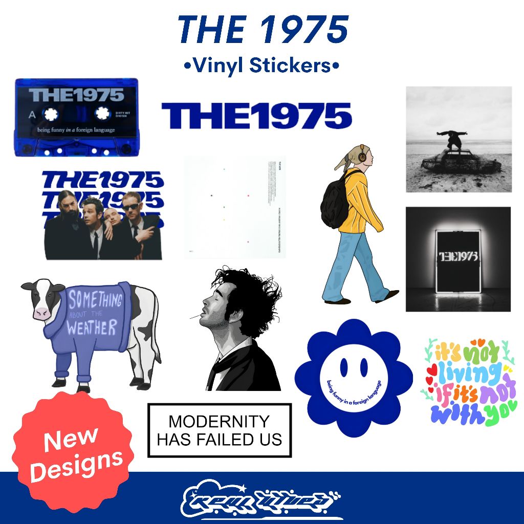 The 1975 Sticker Album Single music Artist Cover band Stickers ...
