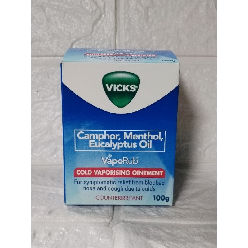 vicks VapoRub cold vaporising ointment (100g) | Shopee Philippines