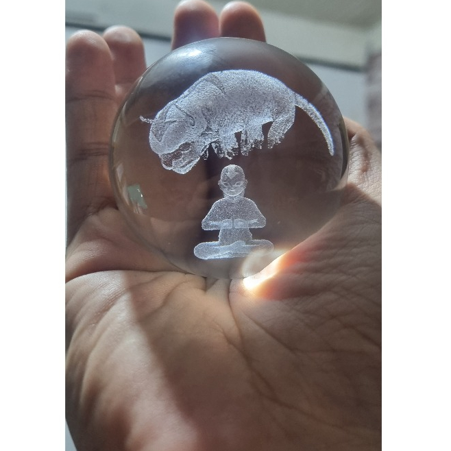 Avatar The Last Airbender Aang and Appa 6cm Crystal Ball with LED Light ...