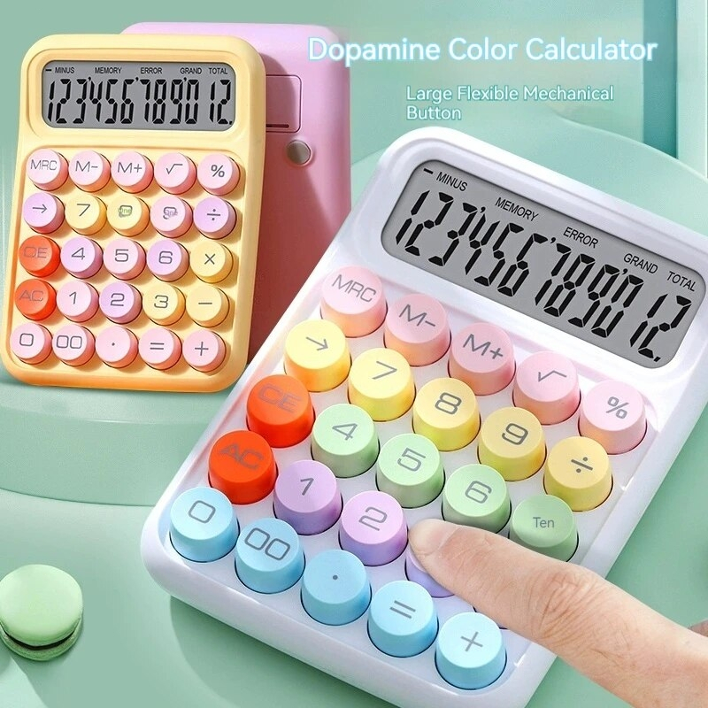Dopamine Candy Color Calculator 12 Digits Large Display Mechanical ...