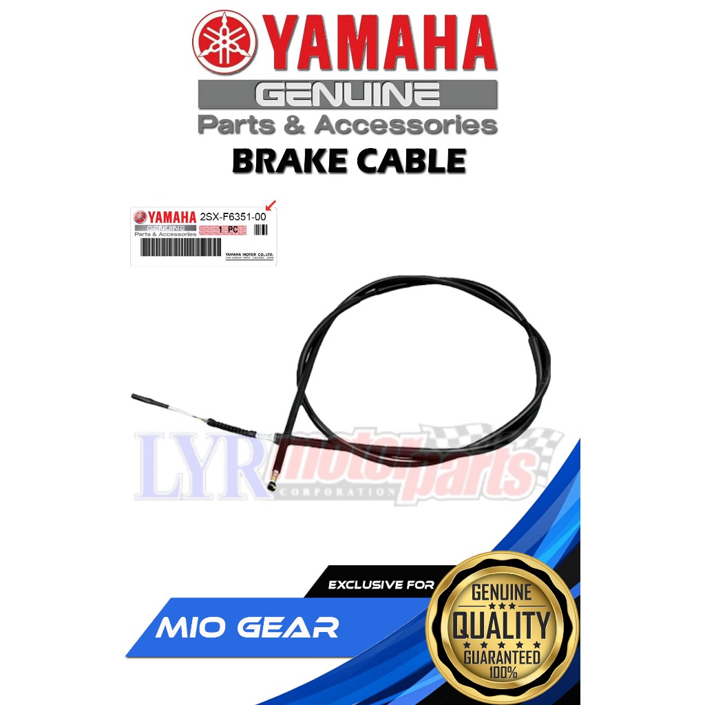 YAMAHA GENUINE BRAKE CABLE FOR MIO GEAR ( 2SX-F6351-00-00 ) | Shopee ...