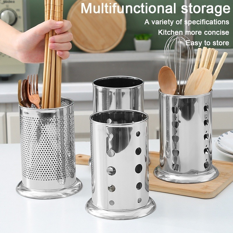 Stainless Steel Spoon and Fork Holder Drainer Kitchen Organizer Cutlery ...