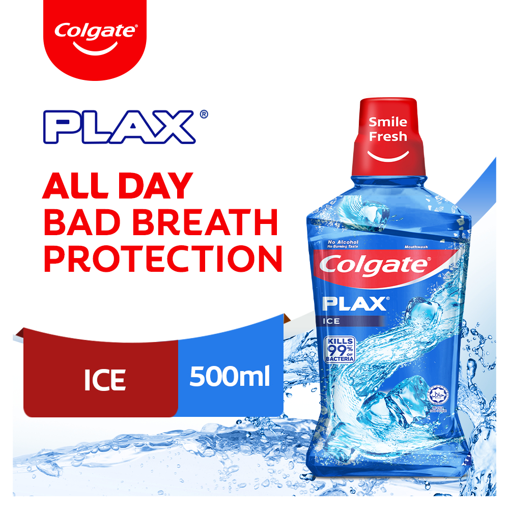 Colgate Plax Ice Intense Antibacterial Mouthwash 500ml | Shopee Philippines