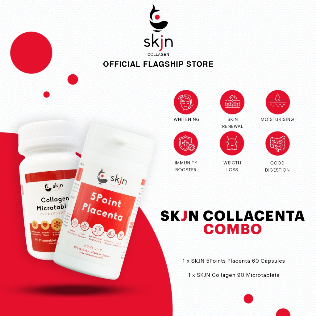 SKJN CollaCenta Combo: Micro Tablets 90's Duma Bottle & 5Point Placenta ...