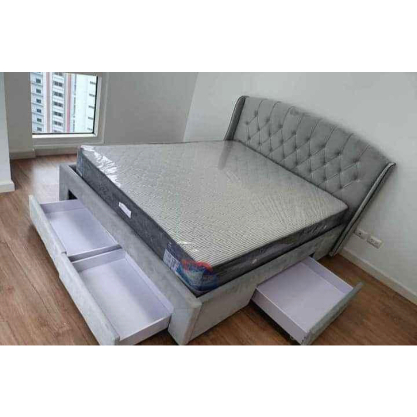 padded Bed Frame with storage | Shopee Philippines
