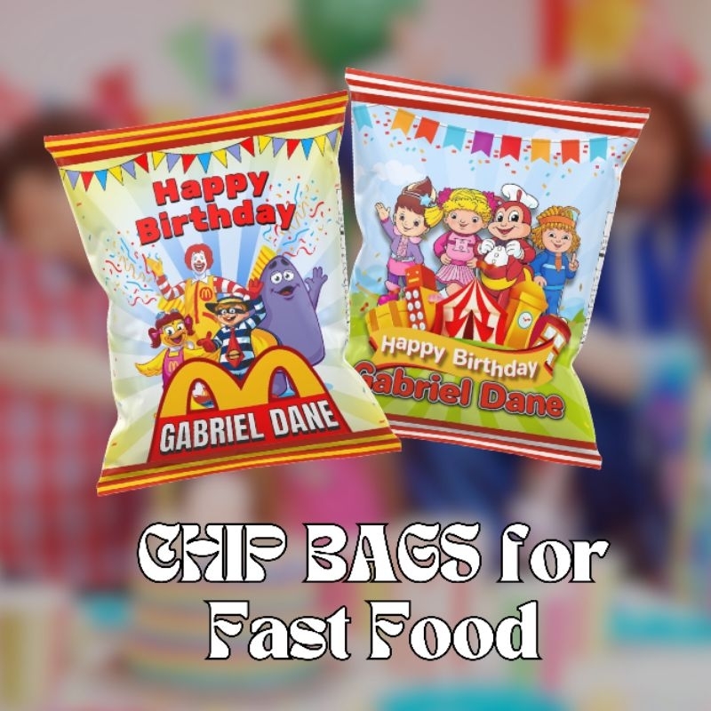 Chip Bags for Fast Food - Jollibee & Mcdo (10pcs) | Shopee Philippines