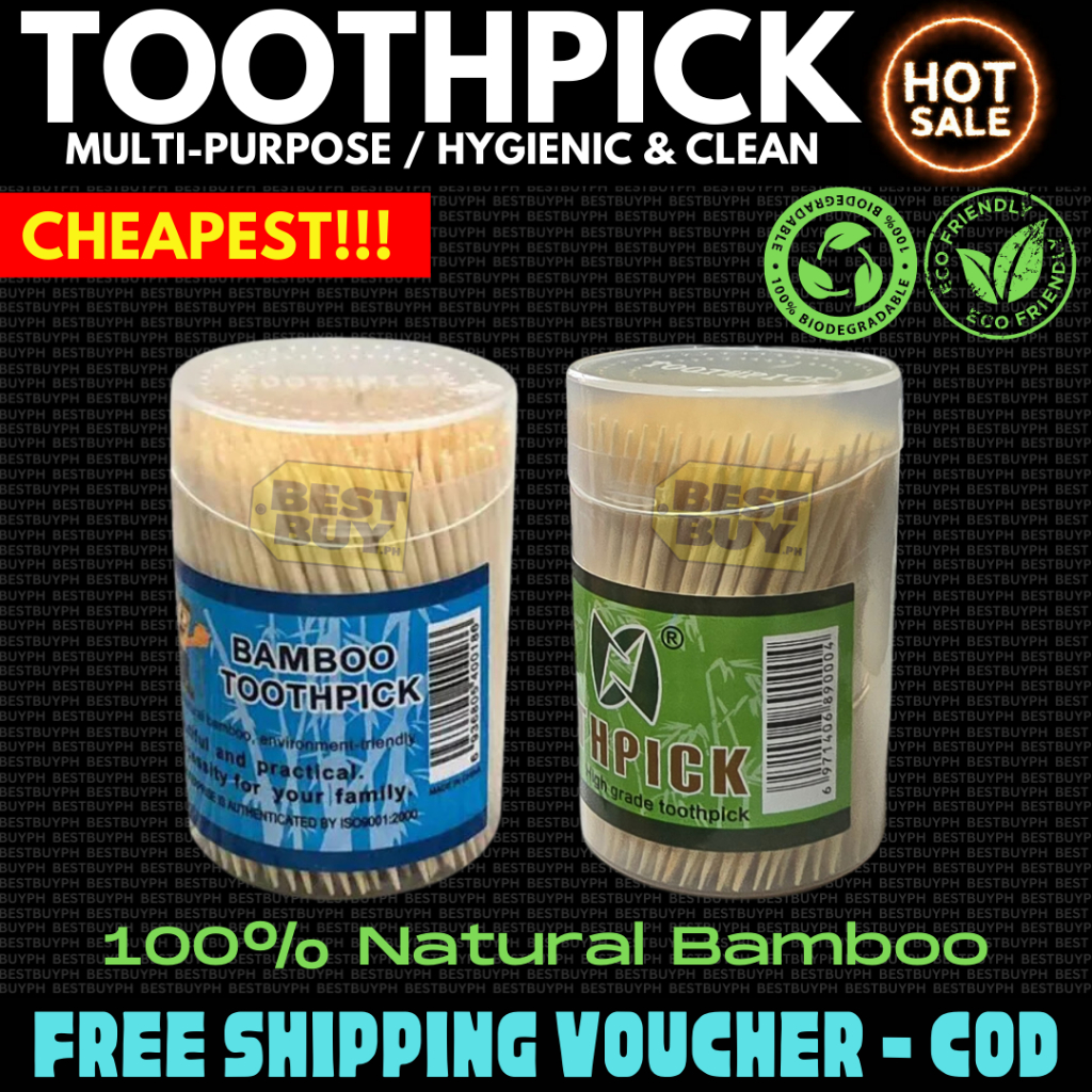 BAMBOO TOOTHPICK WITH CASE - Cheapest! | Shopee Philippines