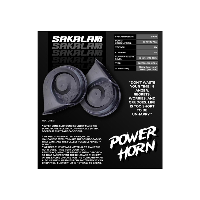 SAKALAM HORN / FREE TERMINAL -TOL PAWIRING | Shopee Philippines