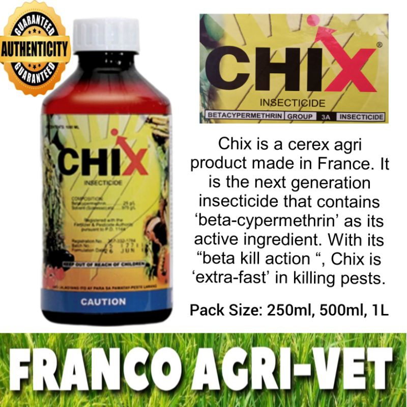 Chix 2.5 EC Insecticide ( 250ml / 500ml/ 1 Liter ) | Shopee Philippines