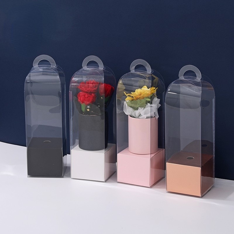 PVC transparent panoramic rose box lighthouse portable flower ...
