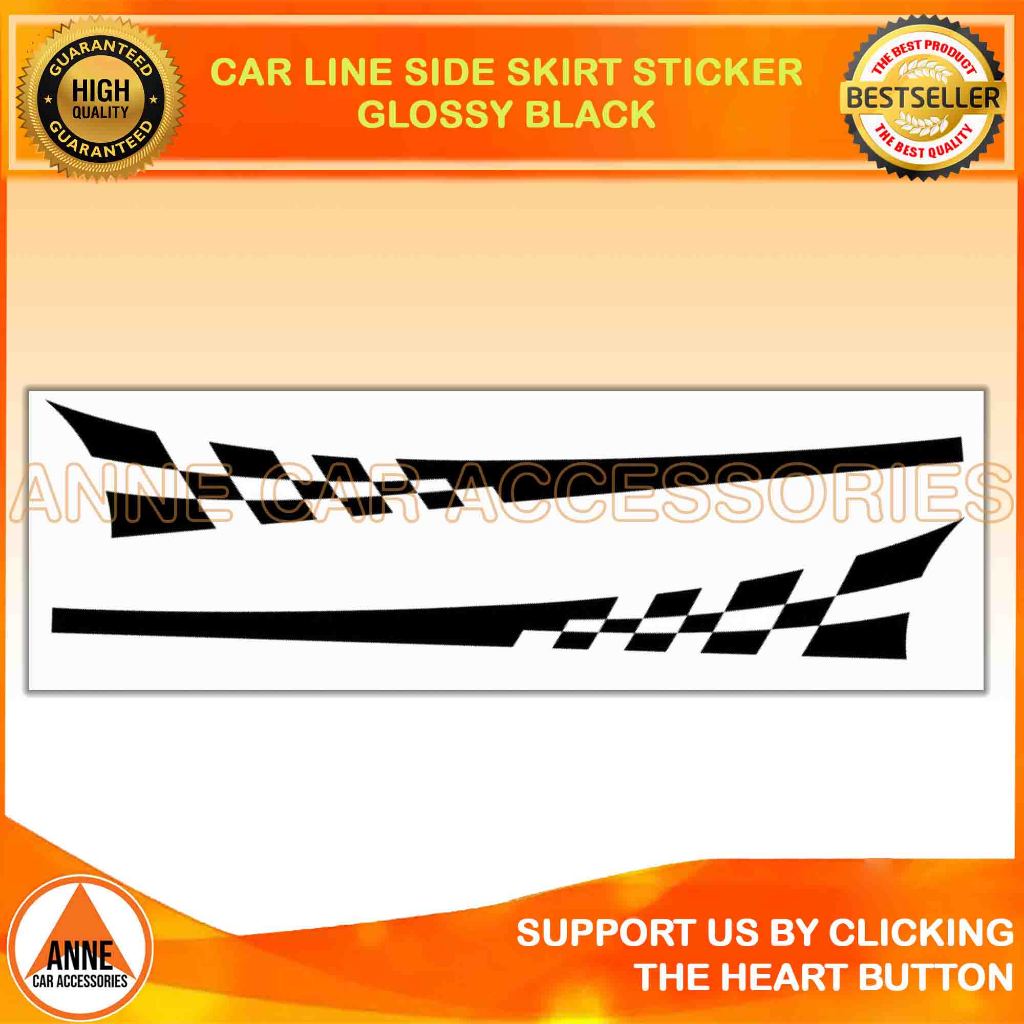 Car Line Sticker Black / White / Gradient Color / Red Universal Car ...