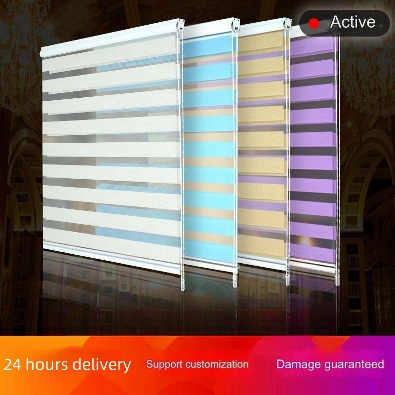 Louver curtains without perforations 2024 new roll up style bathroom ...