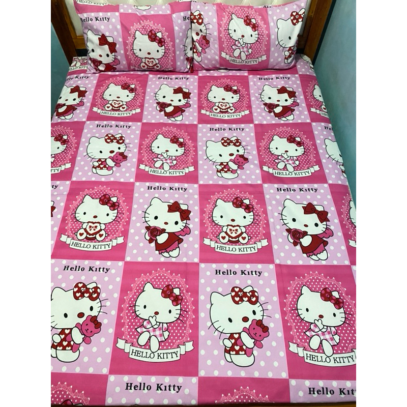 Full Garter Hello Kitty Box Premium Canadian Cotton Bedsheets With 2 ...