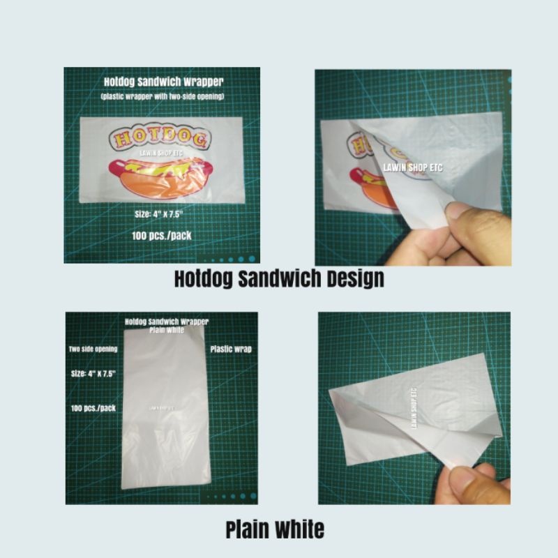 100pcs Cheapest High Quality Hamburger Wrapper / Hotdog Plastic Wrapper ...