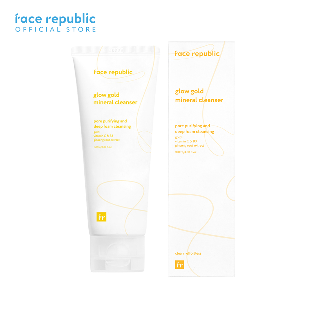 Face Republic Glow Gold Mineral Cleanser 100mL [Oily, Combination Skin ...