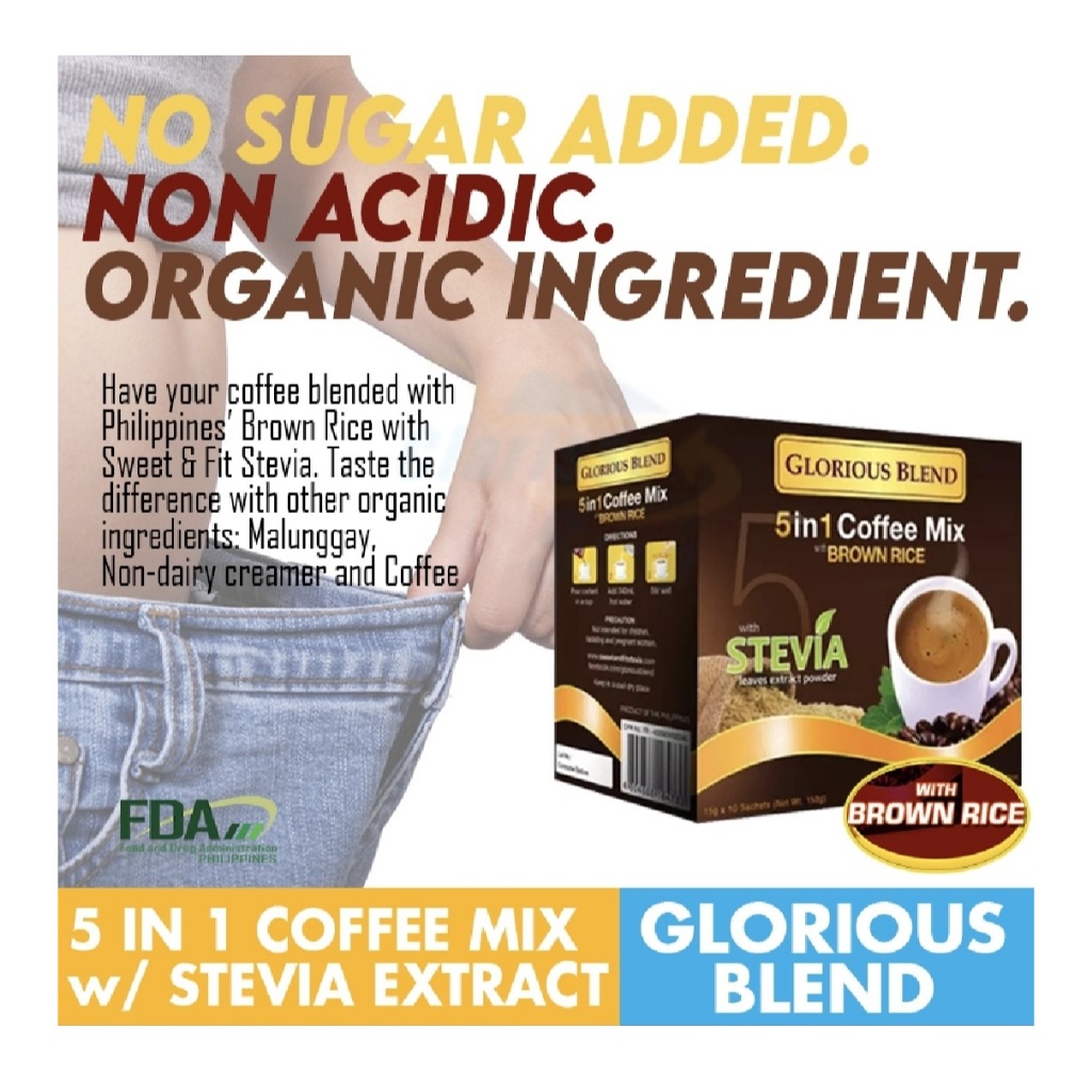 5 in 1 Healthy Coffee Mix with Brown Rice Non-Acidic, Promotes Regular ...