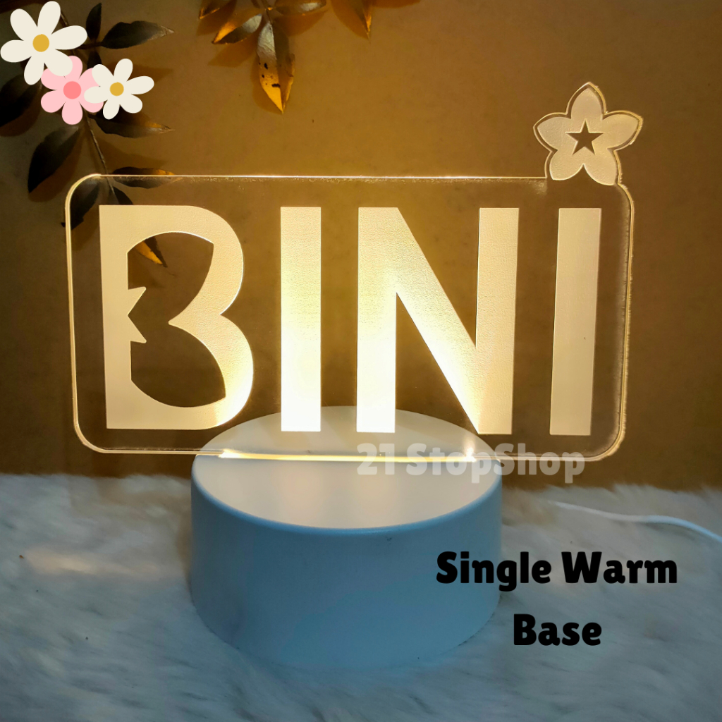 BINI P-pop group PH Blooms design 3D Acrylic LED Lamp Ppop Idol ...