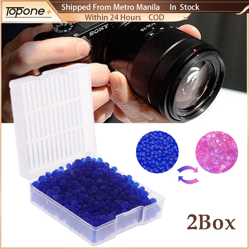 2pcs Reusable Silica Gel Beads Desiccant Moisture Absorber Humidity ...