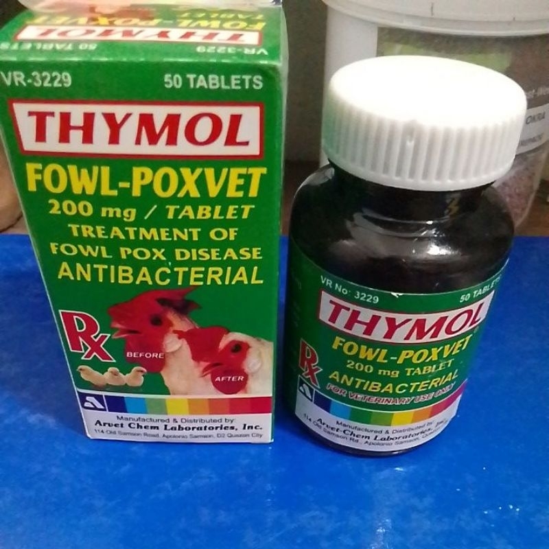 THYMOL FOWL-POX 50'S TABLET Arvet chem | Shopee Philippines