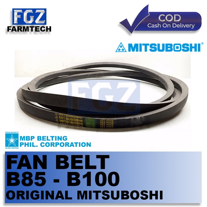 FAN BELT MITSUBOSHI MBP B85 B90 B95 B100 | Shopee Philippines