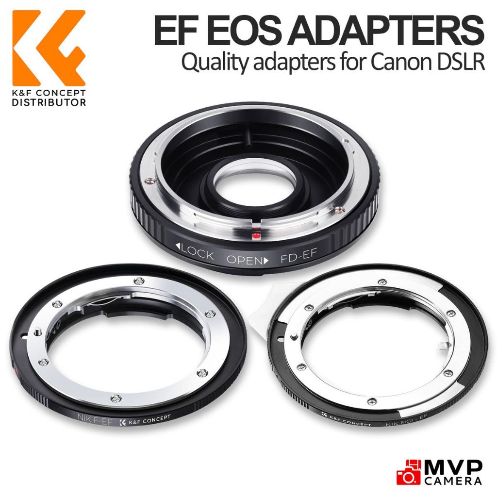 K&F KF CONCEPT Adapter Adaptor Canon EF EFS EOS DSLR to G F FD Lens ...