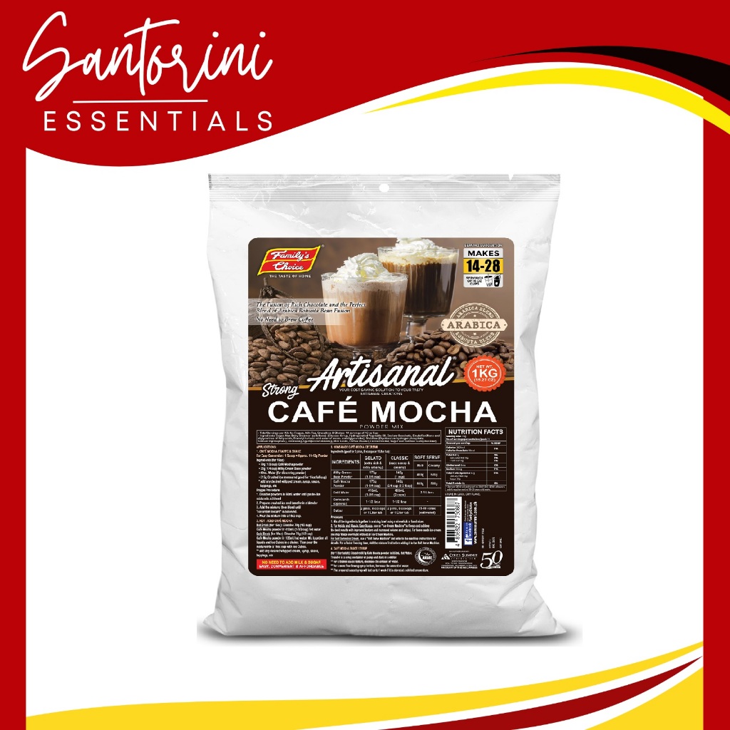 Family's Choice Artisanal Cafe Mocha Powder Mix 1Kg for Frappe, Milk ...