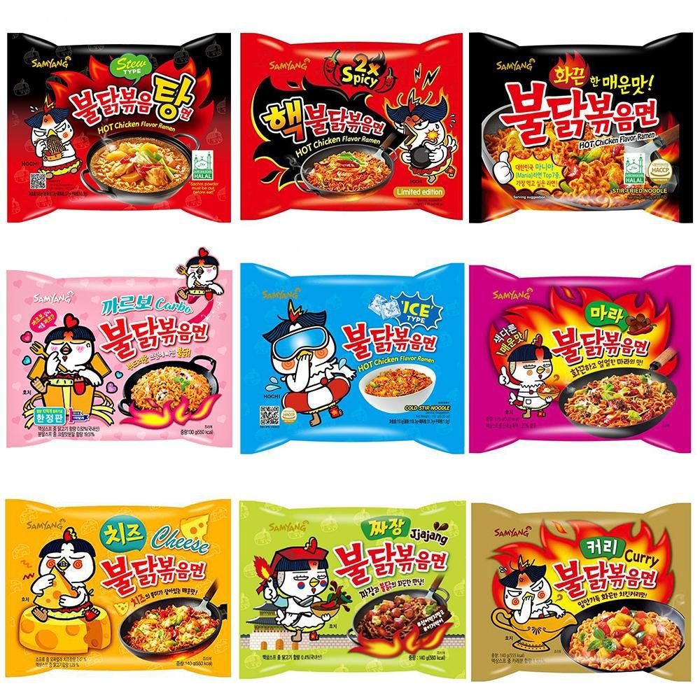 SAMYANG BULDAK SPICY FIRE KOREAN RAMEN NOODLES ALL FLAVORS 1PC | Shopee ...