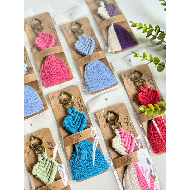 Macrame Heart-Shaped Premium Keychain | By La Union Creations | Shopee ...