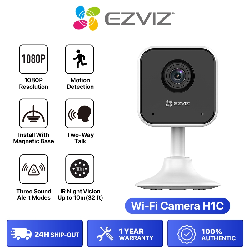 EZVIZ H1C Magnetic CCTV Camera 1080P Type-C 2.4G Wifi 10M IR Indoor 2 ...