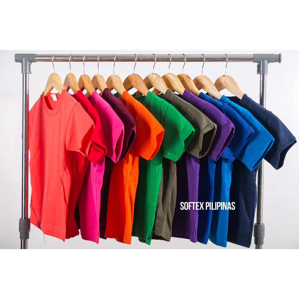 (KIDS SIZES) Softex T-Shirt Round neck Unisex Cotton | Shopee Philippines
