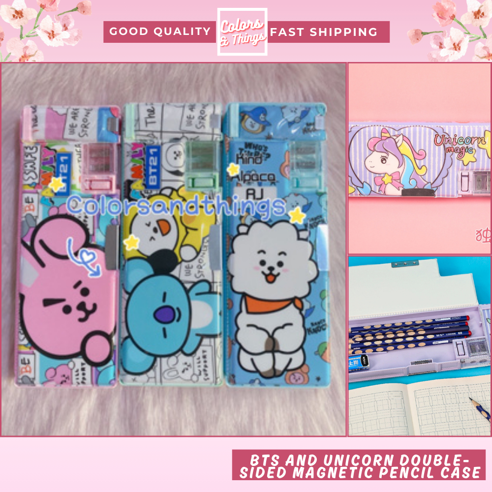 Colorsandthings BTS/Unicorn/Sanrio Pencil Case Double-sided Magnetic ...
