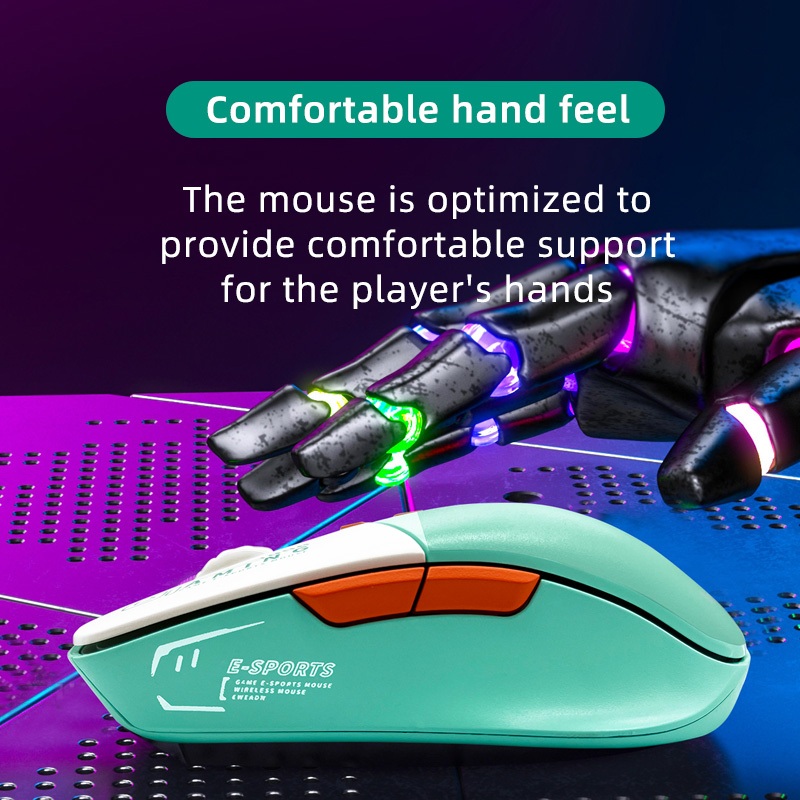 Zeus Meka Style 2.4G Wireless Mouse Rechargeable Mechanical Like Office ...