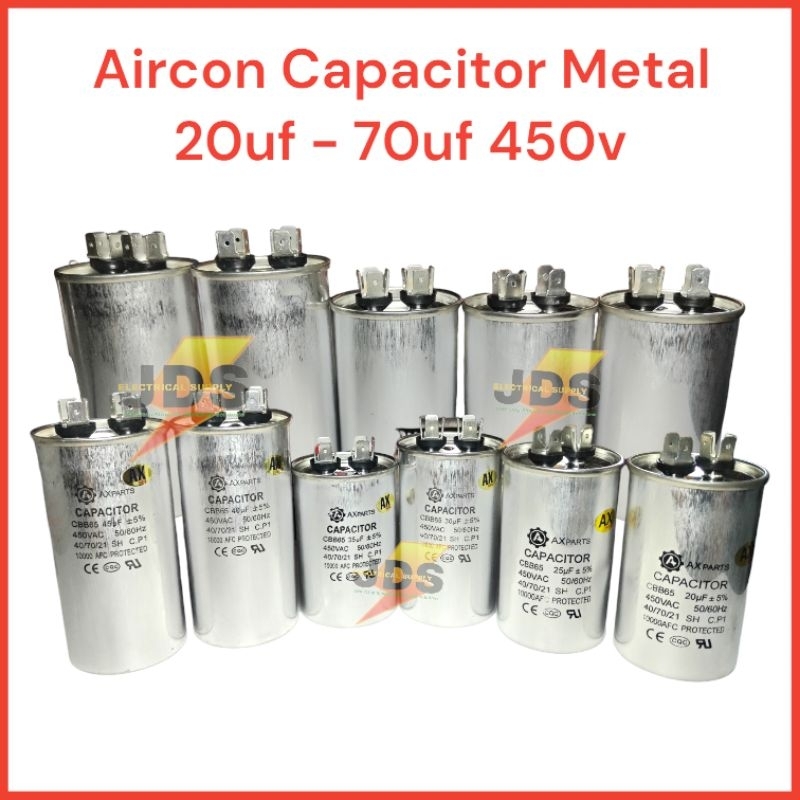 CBB65 Aircon Capacitor 20uf - 70uf 450vac Metal | Shopee Philippines