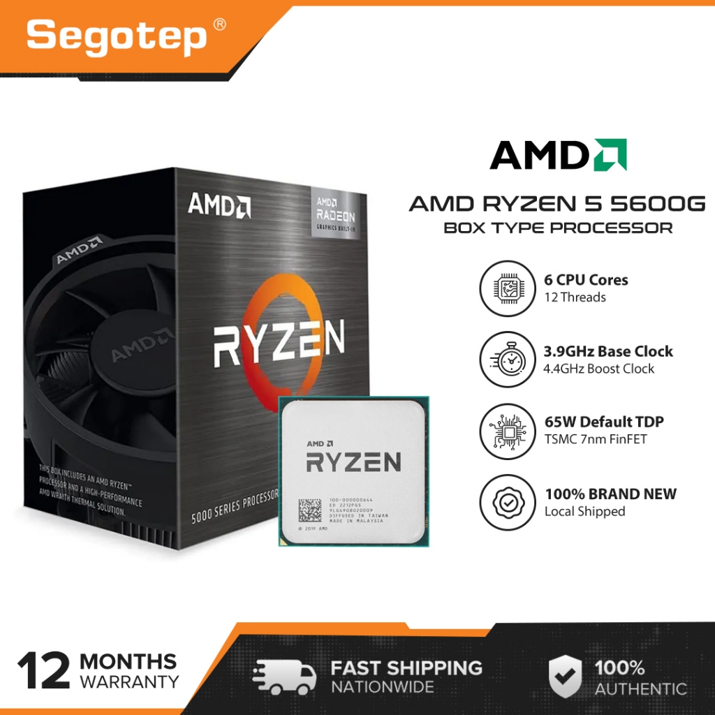 AMD Ryzen™ 5 5600G, 5600GT, 5500GT Boxed Processor w/ Wraith Stealth ...