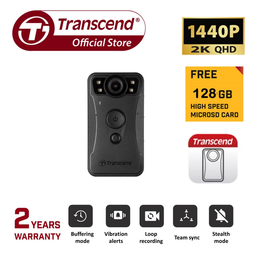Transcend DrivePro Body 30 / TS128GDPB30A /Body Camera / Body CCTV ...